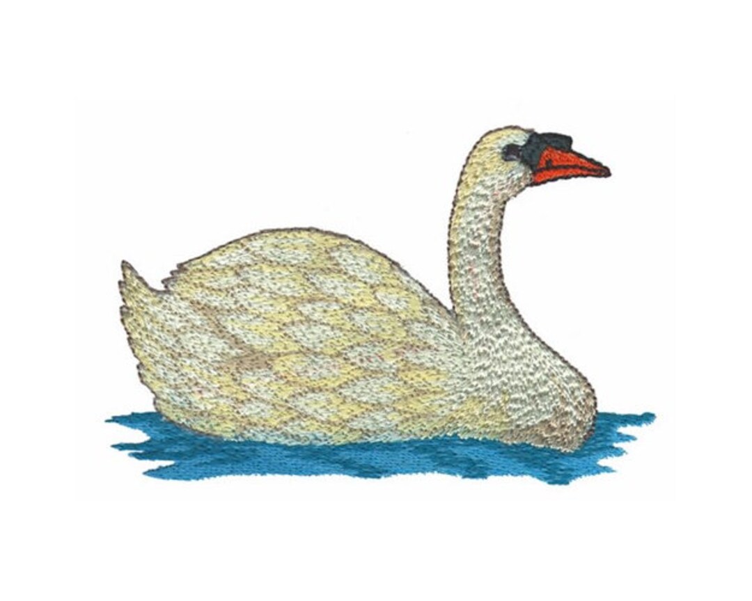 Swan Machine Embroidery Design - Etsy