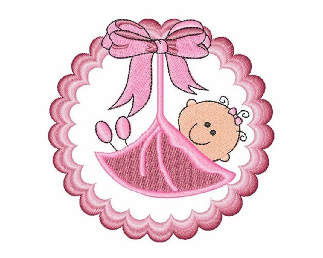 New Baby Girl Machine Embroidery Design - Etsy