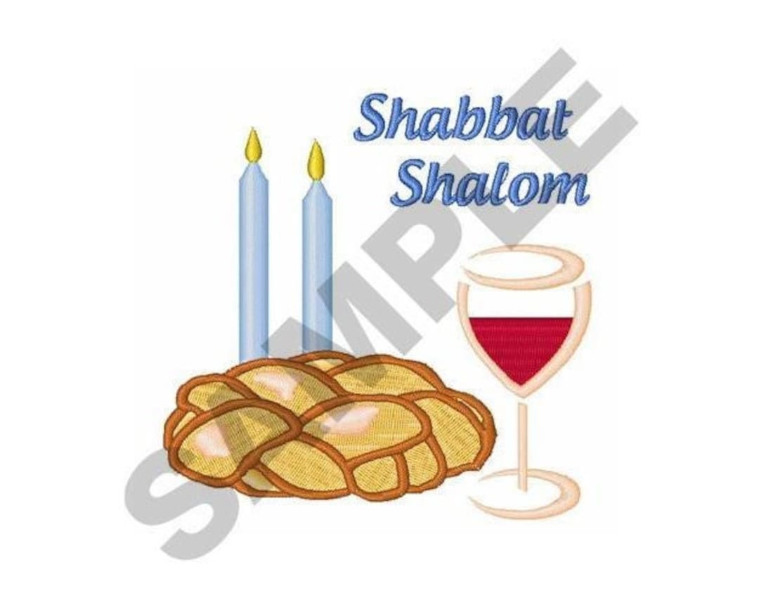 Shabbat Shalom - Machine Embroidery Design - Etsy