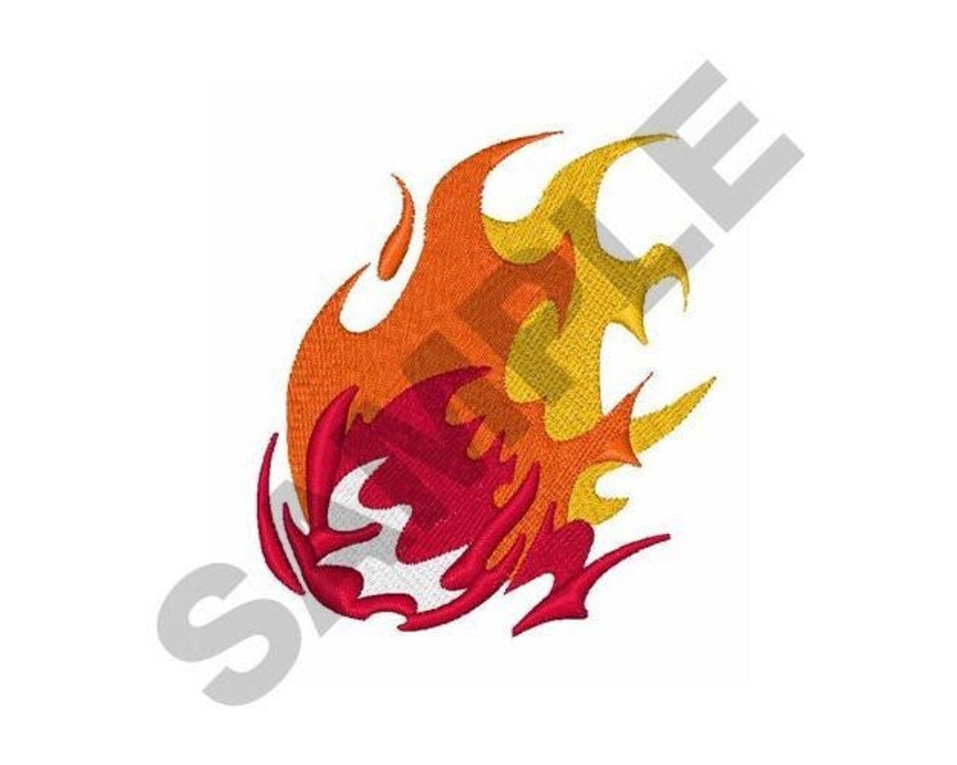 Ball of Flames - Machine Embroidery Design - Etsy