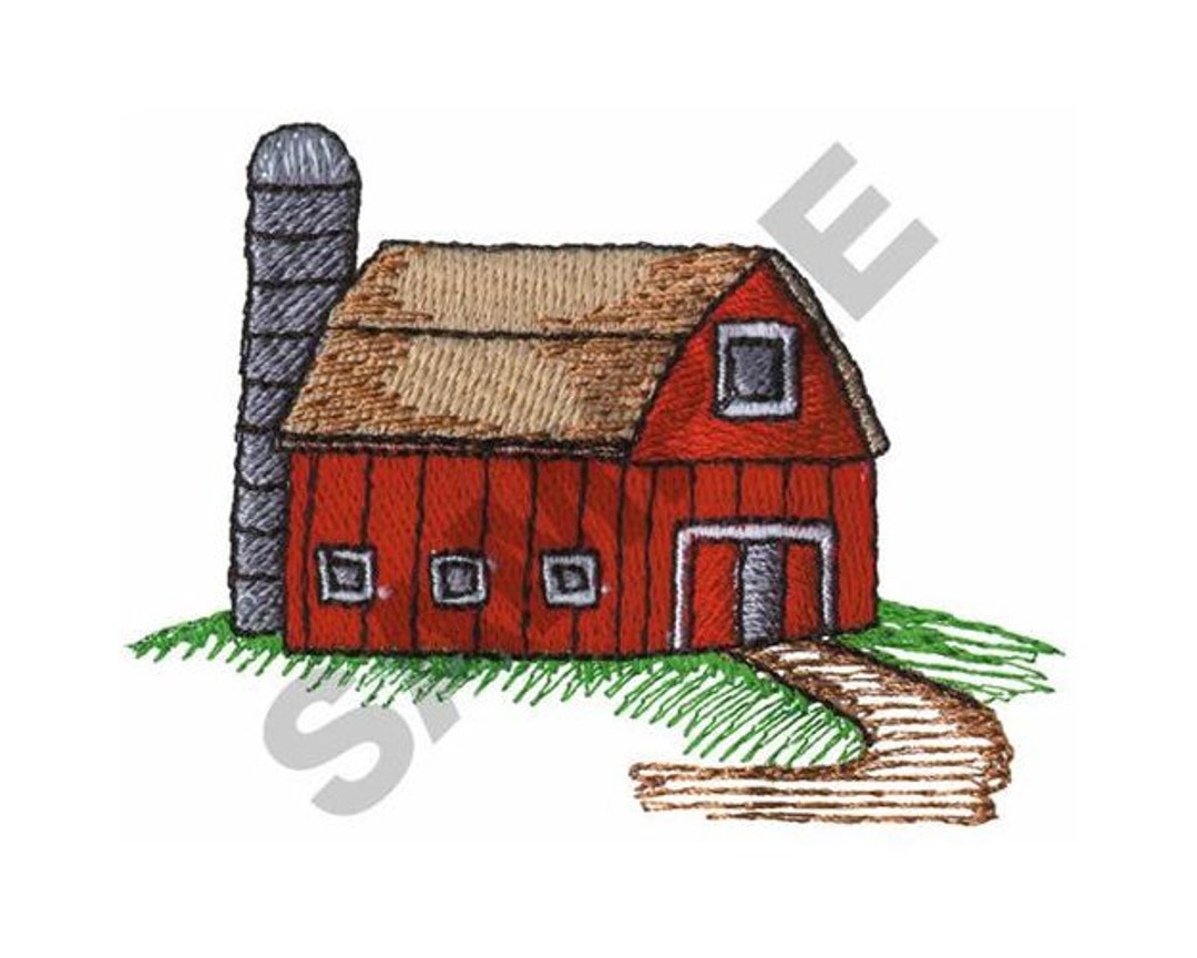 Barn - Machine Embroidery Design - Etsy