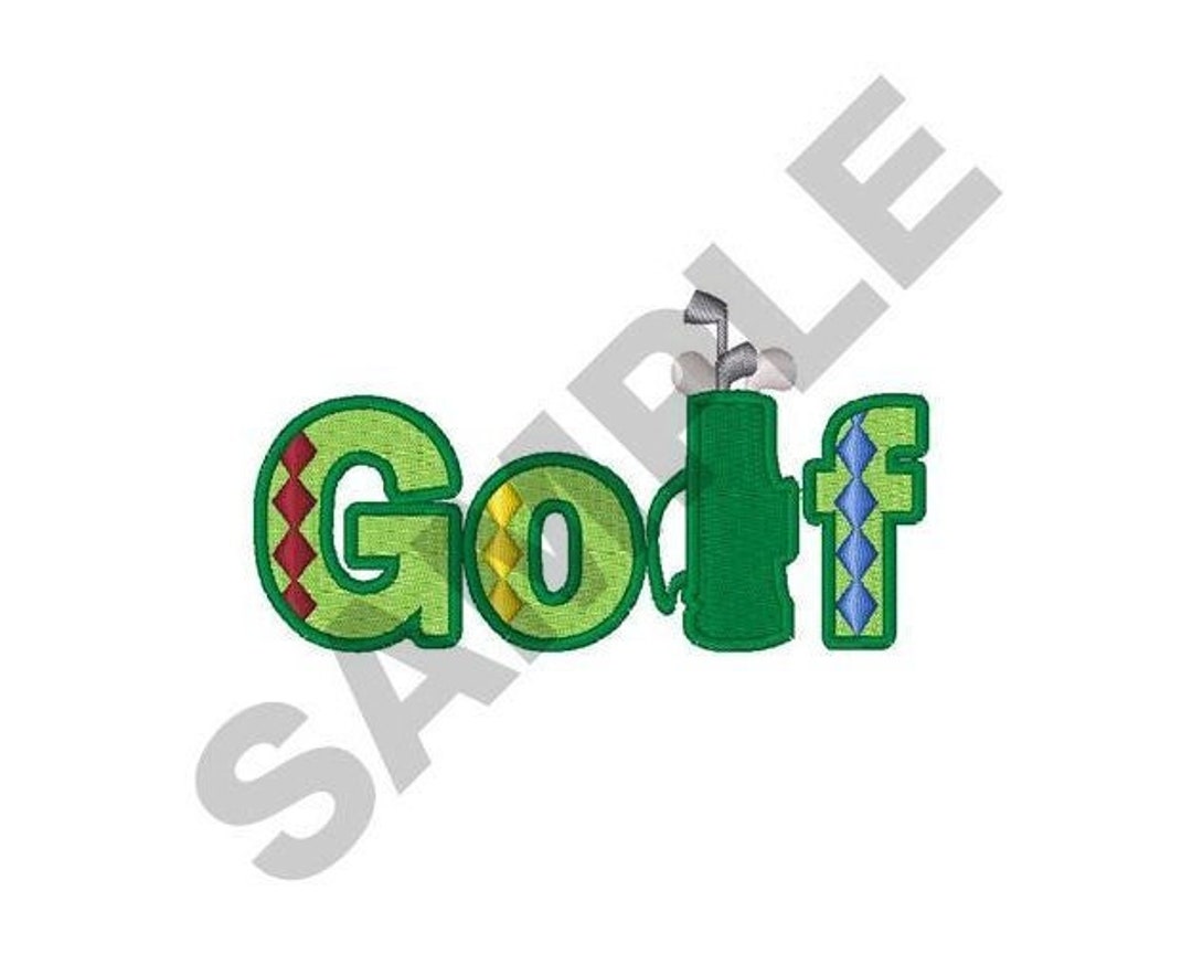 Golf - Machine Embroidery Design - Etsy
