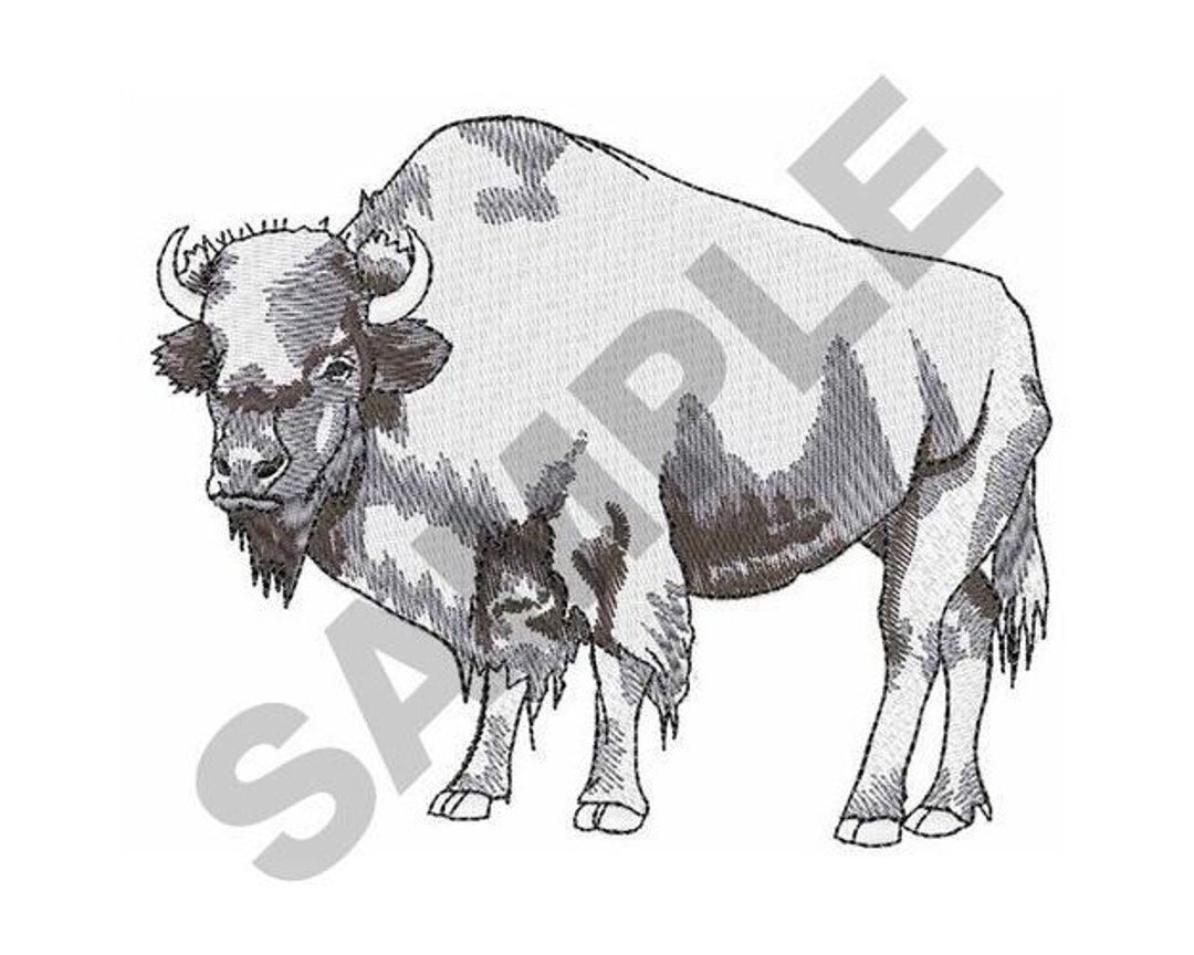 White Buffalo - Machine Embroidery Design - Etsy