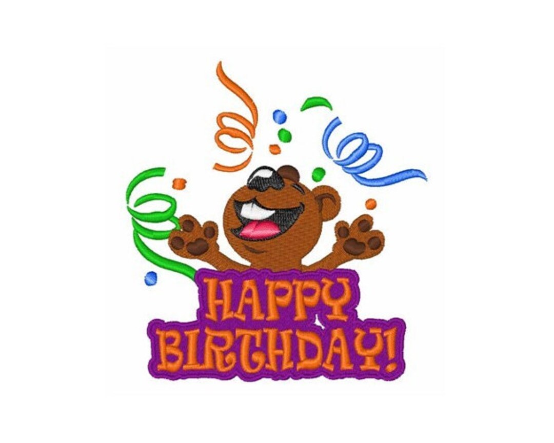 Happy Birthday Machine Embroidery Design - Etsy