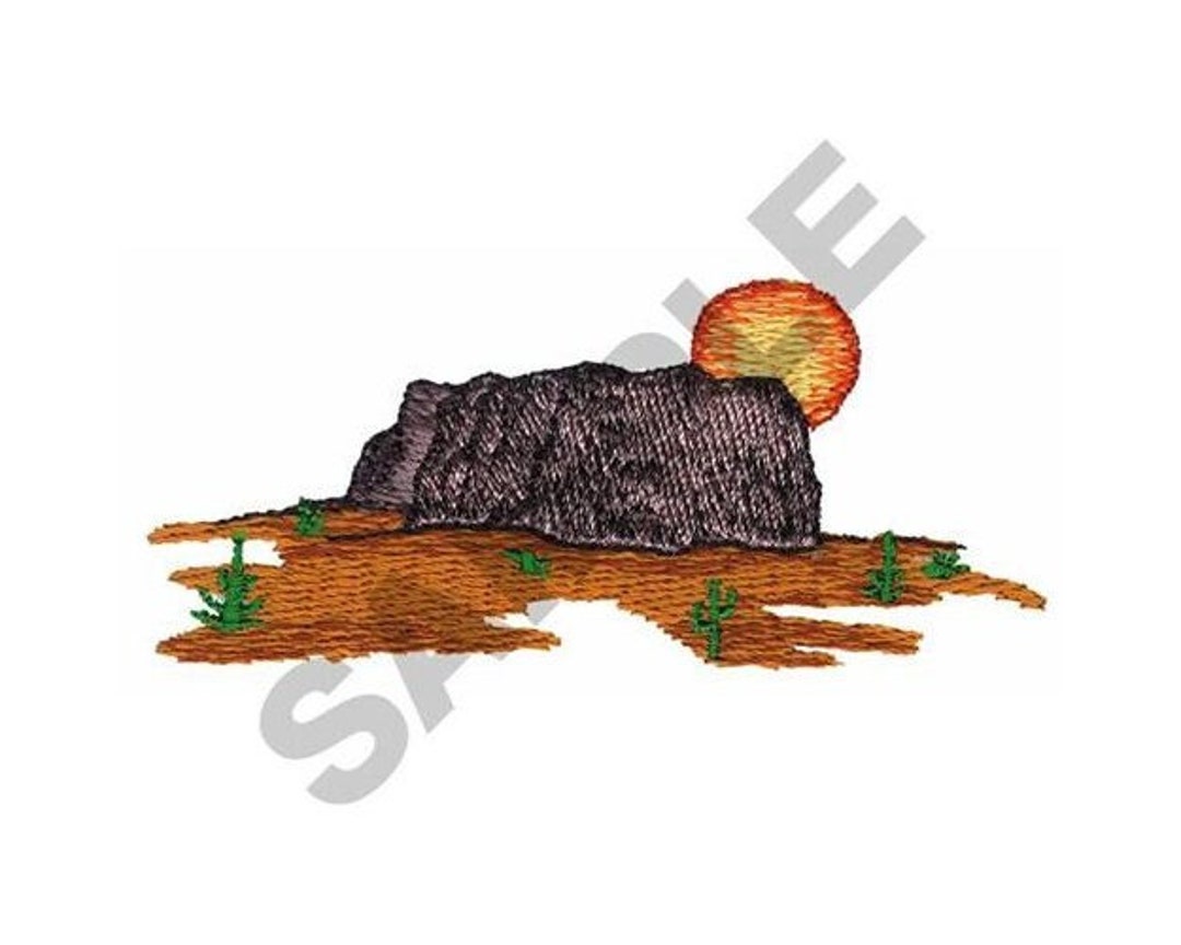 Sunset Mesa Machine Embroidery Design - Etsy