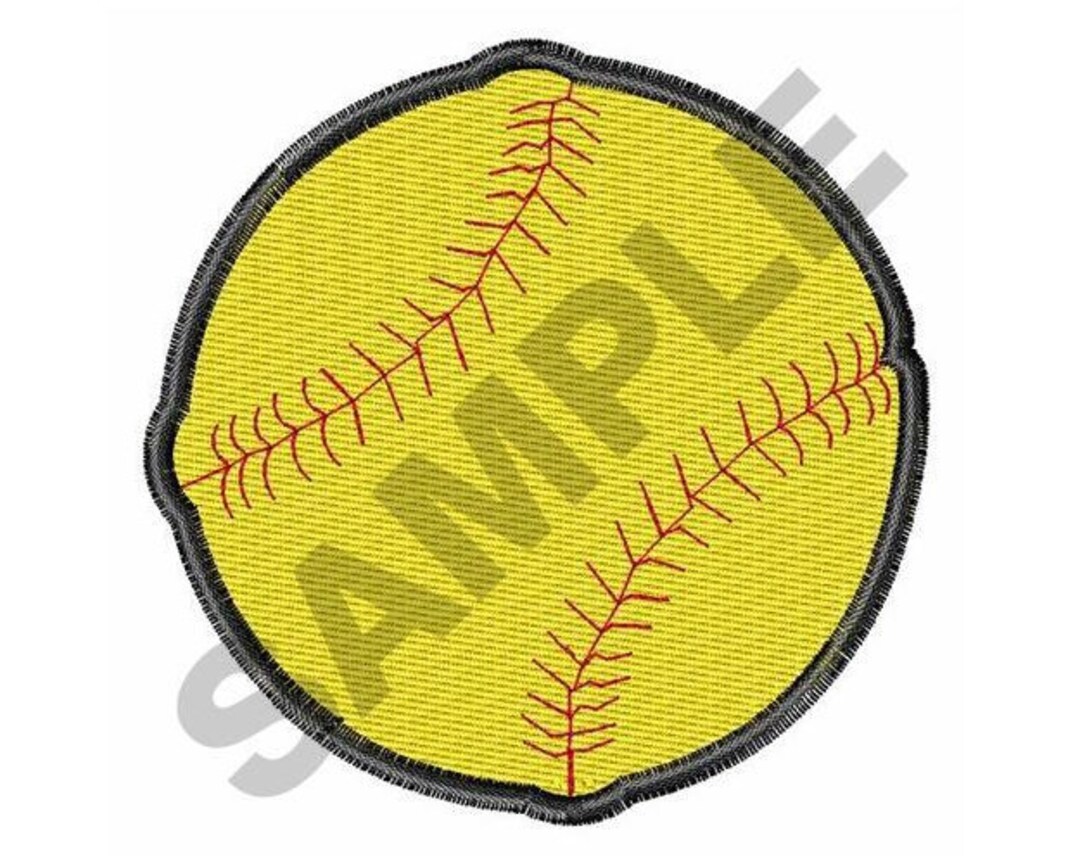 Small Softball Machine Embroidery Design - Etsy