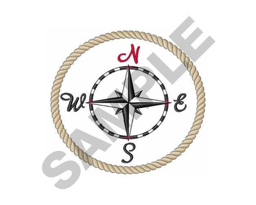 Rope Compass Machine Embroidery Design - Etsy