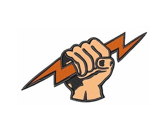 Electrician Logo Machine Embroidery Design - Etsy