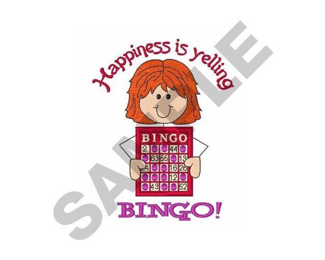 Yelling Bingo Machine Embroidery Design - Etsy