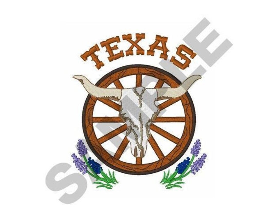 Texas Steer Skull - Machine Embroidery Design - Etsy