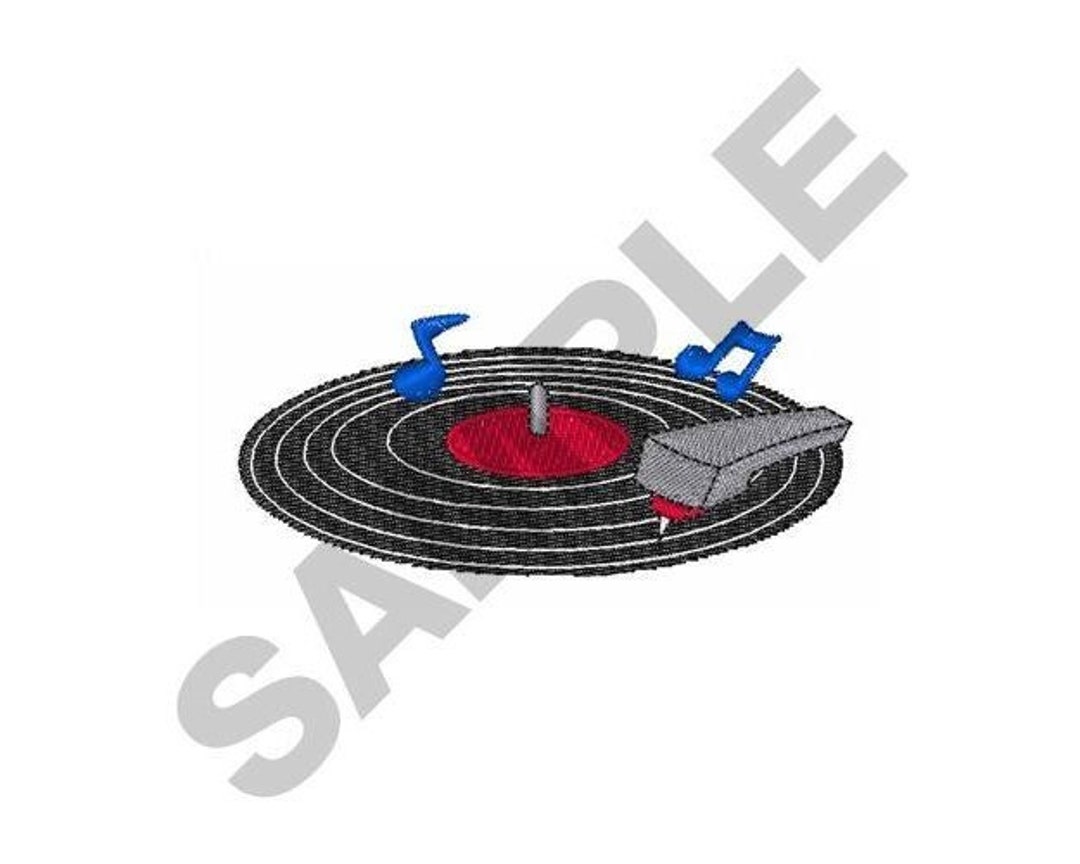 Record Player - Machine Embroidery Design - Etsy