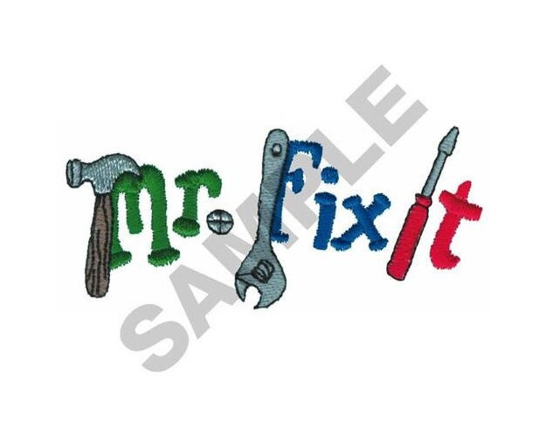 Mr. Fix It - Machine Embroidery Design - Etsy