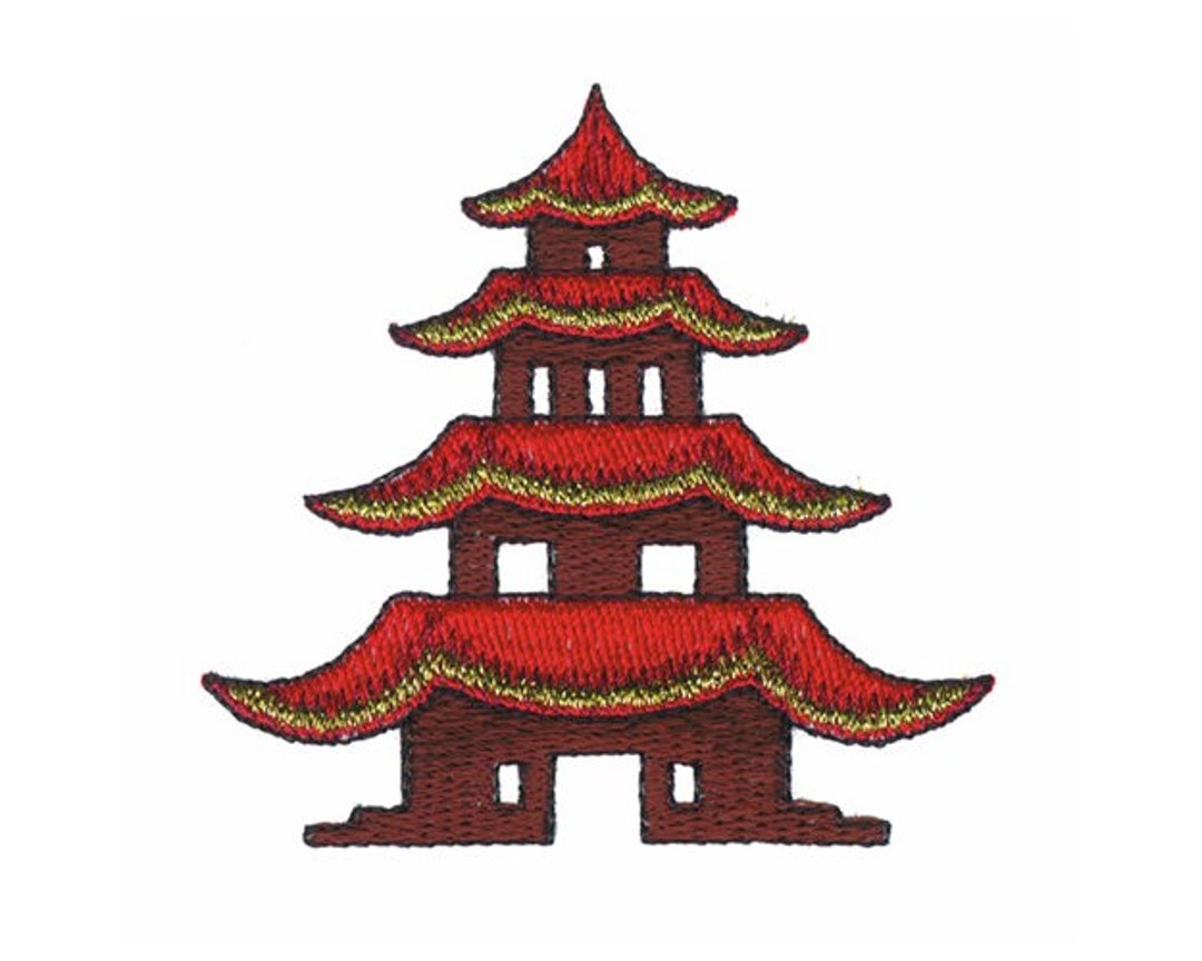 Pagoda - Machine Embroidery Design - Etsy