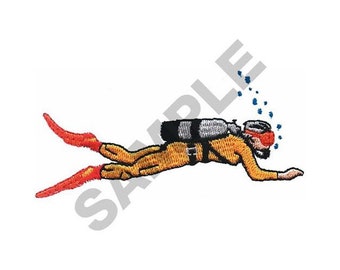 Scuba Diver Machine Embroidery Design, Embroidery Designs, Machine ...