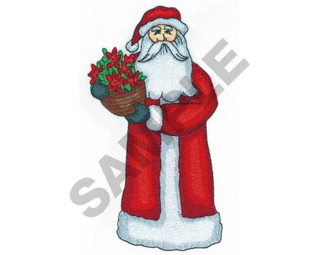 Santa - Machine Embroidery Design - Etsy