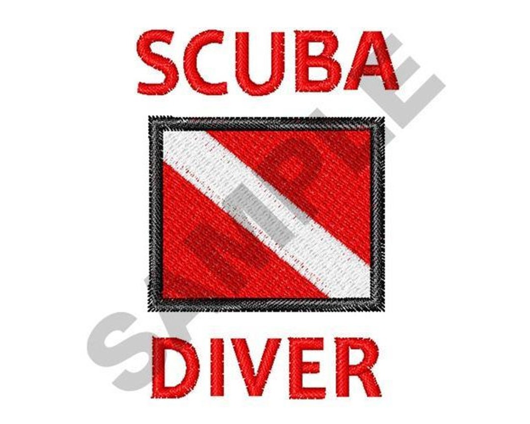 Scuba Diver Machine Embroidery Design - Etsy