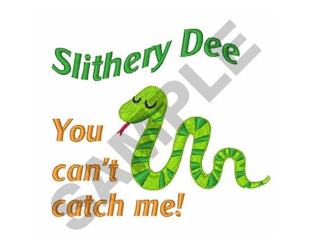 Slithery Dee Machine Embroidery Design - Etsy