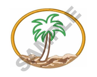 Palm Tree Applique Design. Palm Tree Embroidery Pattern. Beach Machine ...