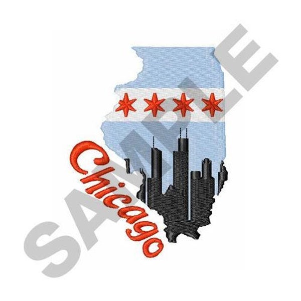 Chicago Skyline Embroidery - Etsy