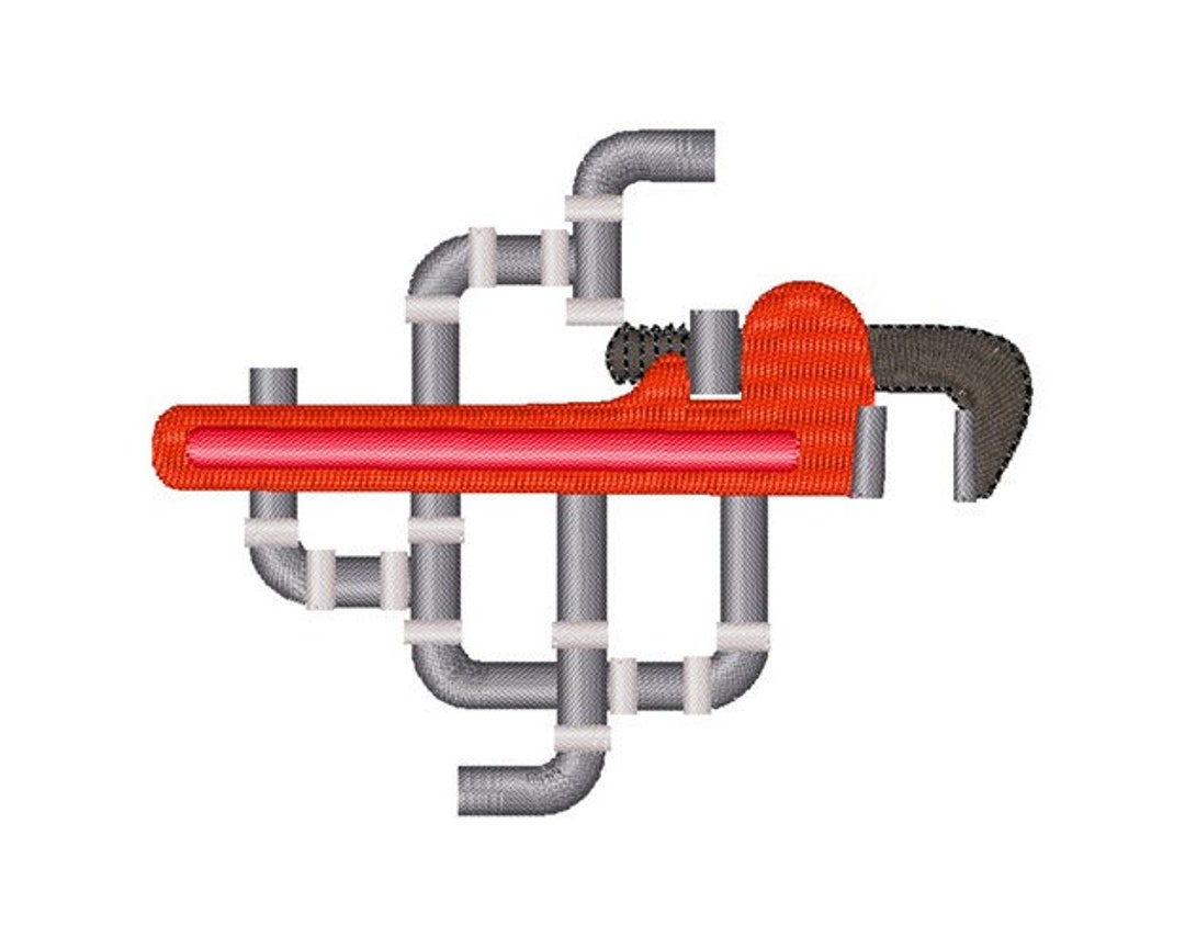 Plumbing Logo - Machine Embroidery Design - Etsy