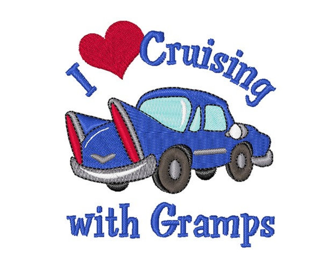 Cruising With Gramps Machine Embroidery Design - Etsy
