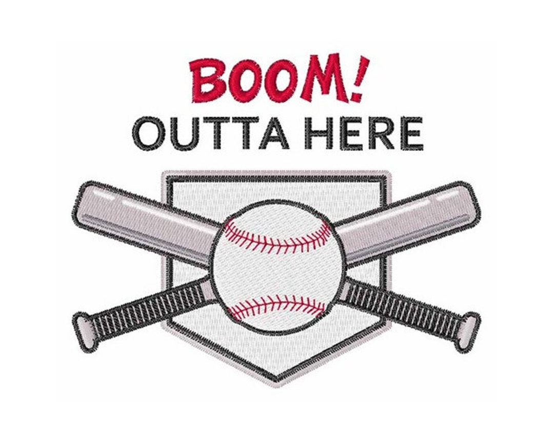 Boom Outta Here Machine Embroidery Design - Etsy