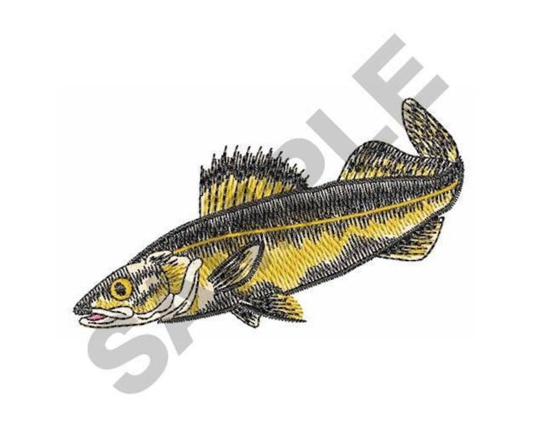 Walleye - Machine Embroidery Design - Etsy