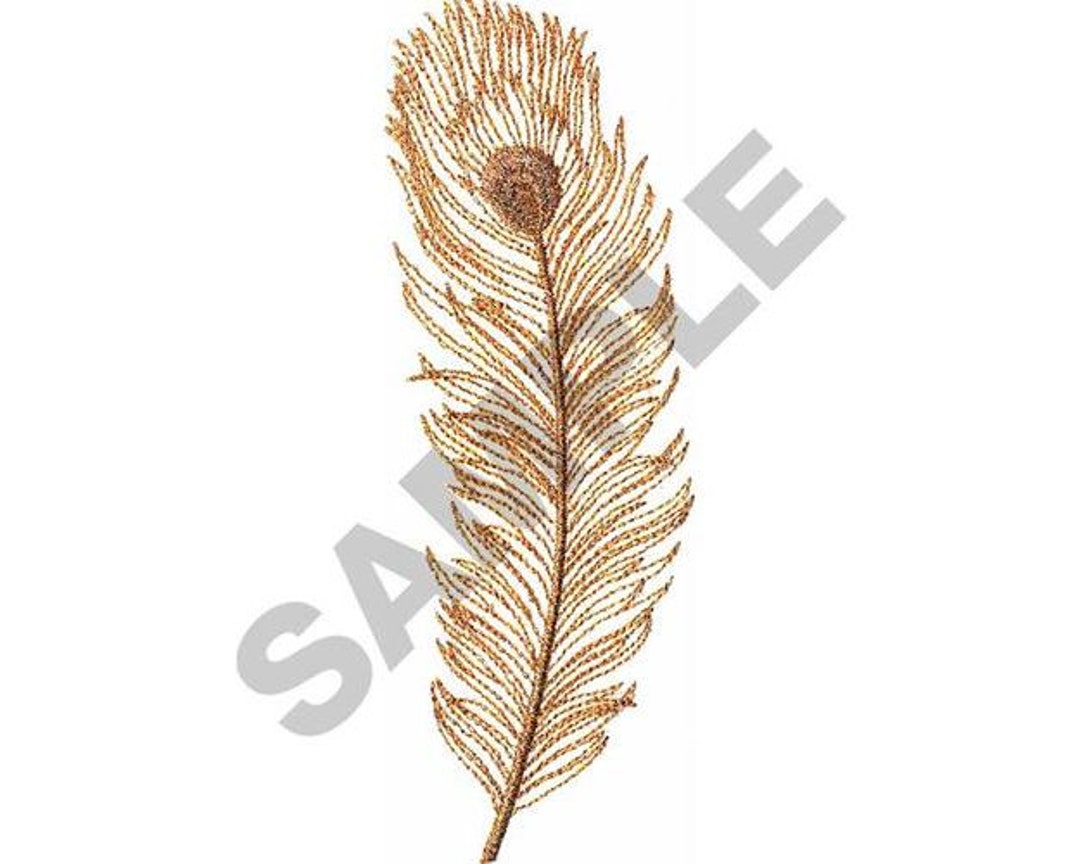Peacock Feather Machine Embroidery Design - Etsy