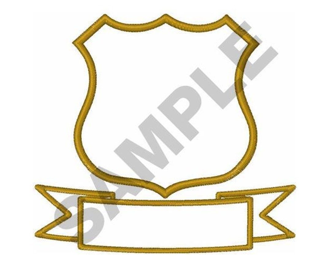 Shield and Banner - Machine Embroidery Design - Etsy