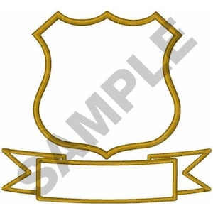 Shield and Banner - Machine Embroidery Design - Etsy