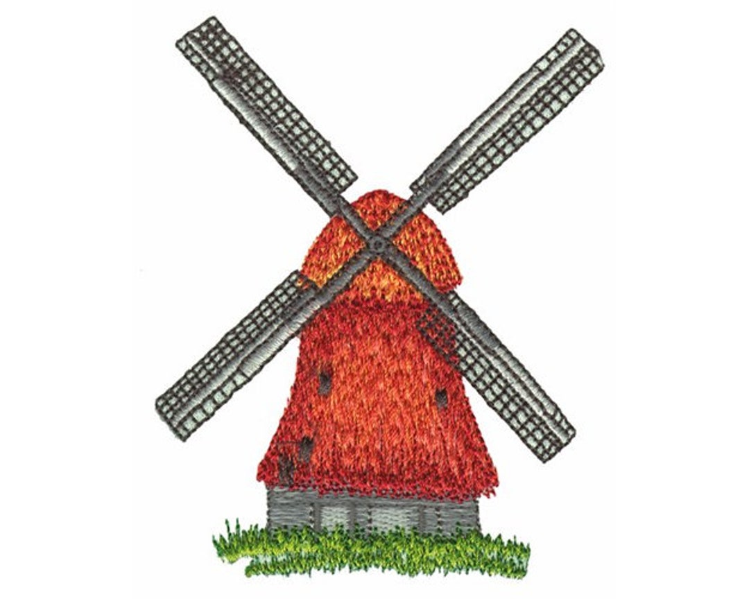 Windmill - Machine Embroidery Design - Etsy
