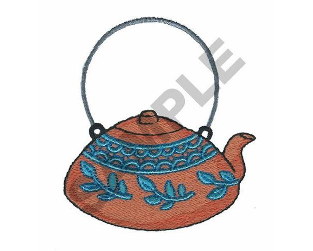 Asian Teapot Machine Embroidery Design - Etsy