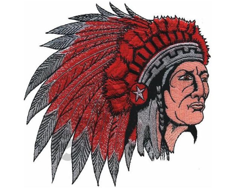 Indian Chief Machine Embroidery Design - Etsy