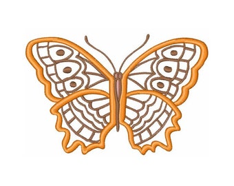 Large Butterfly Applique Machine Embroidery Design - Etsy