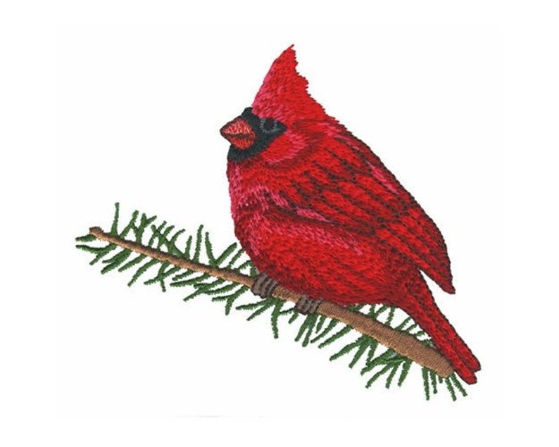 Cardinal Machine Embroidery Design - Etsy