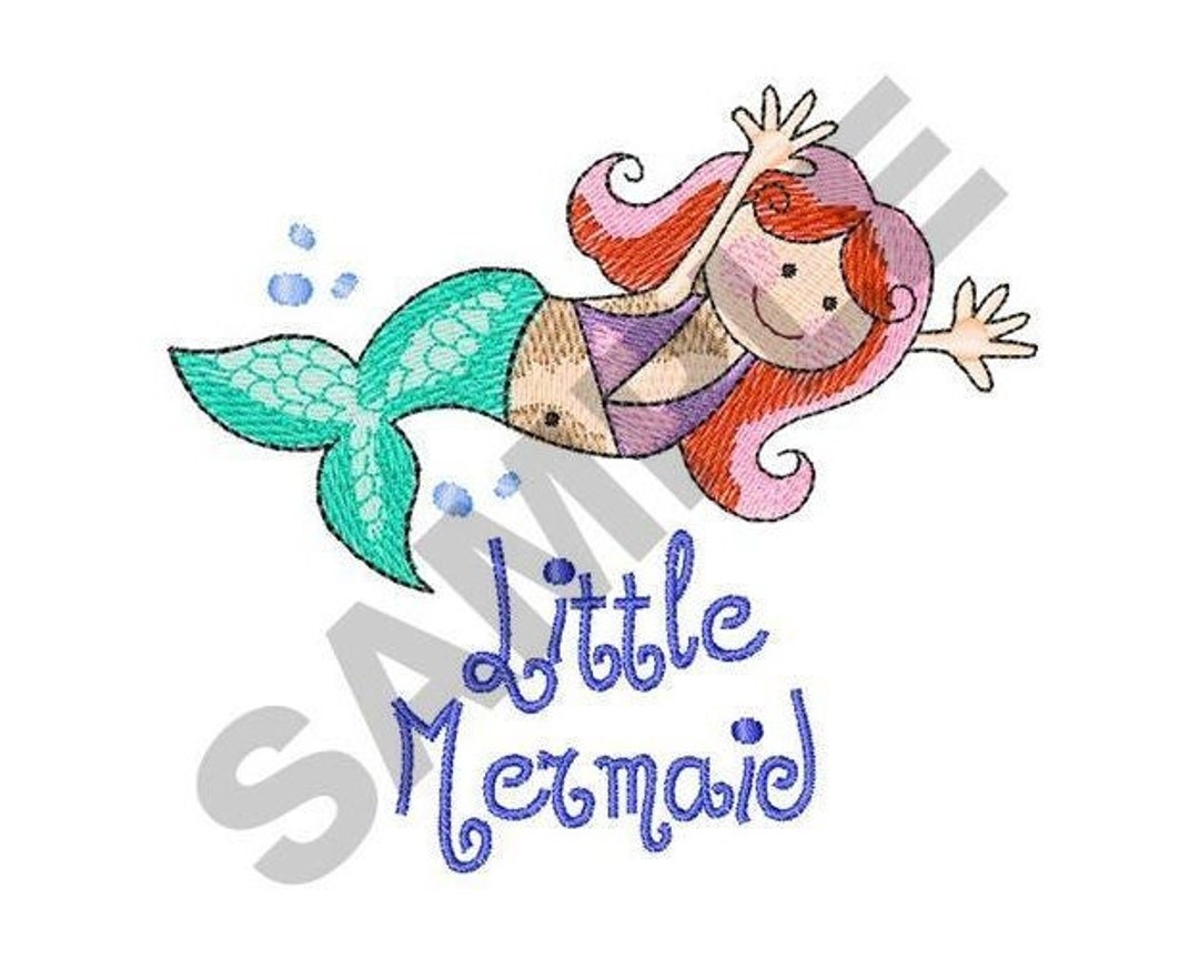 Little Mermaid Machine Embroidery Design - Etsy