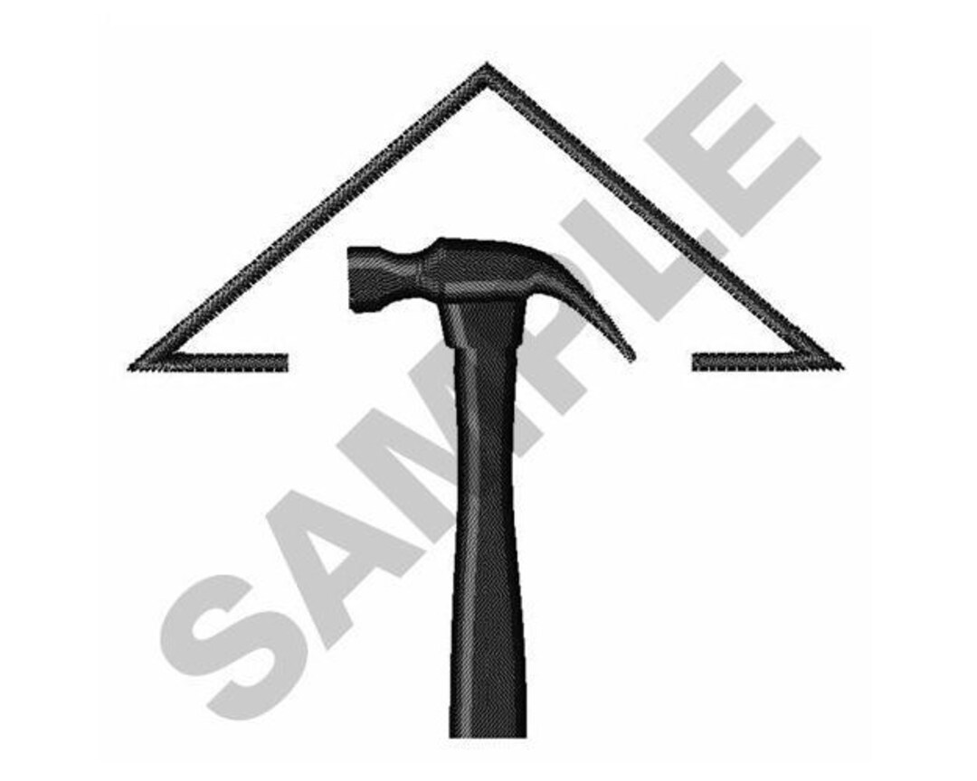 Roof and Hammer - Machine Embroidery Design - Etsy