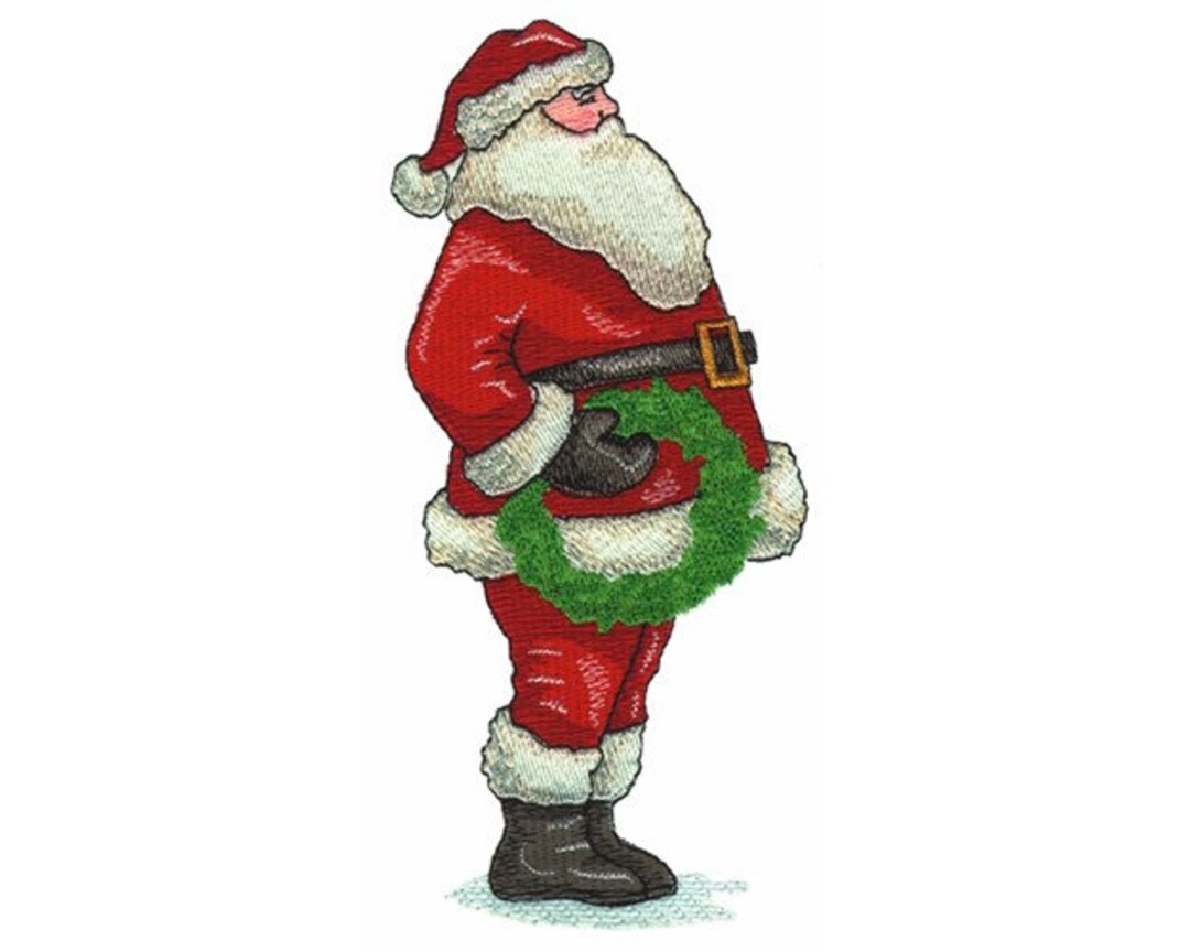 Santa Machine Embroidery Design - Etsy