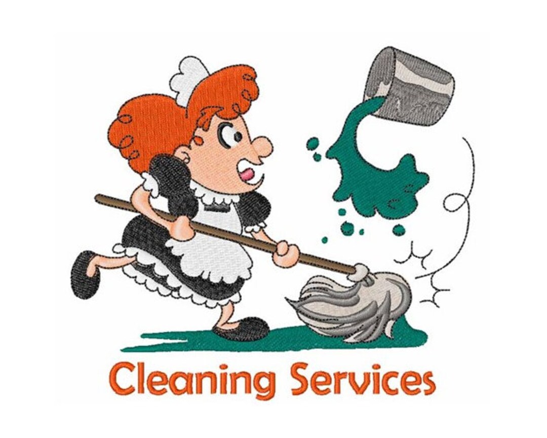 Cleaning Services - Machine Embroidery Design - Etsy