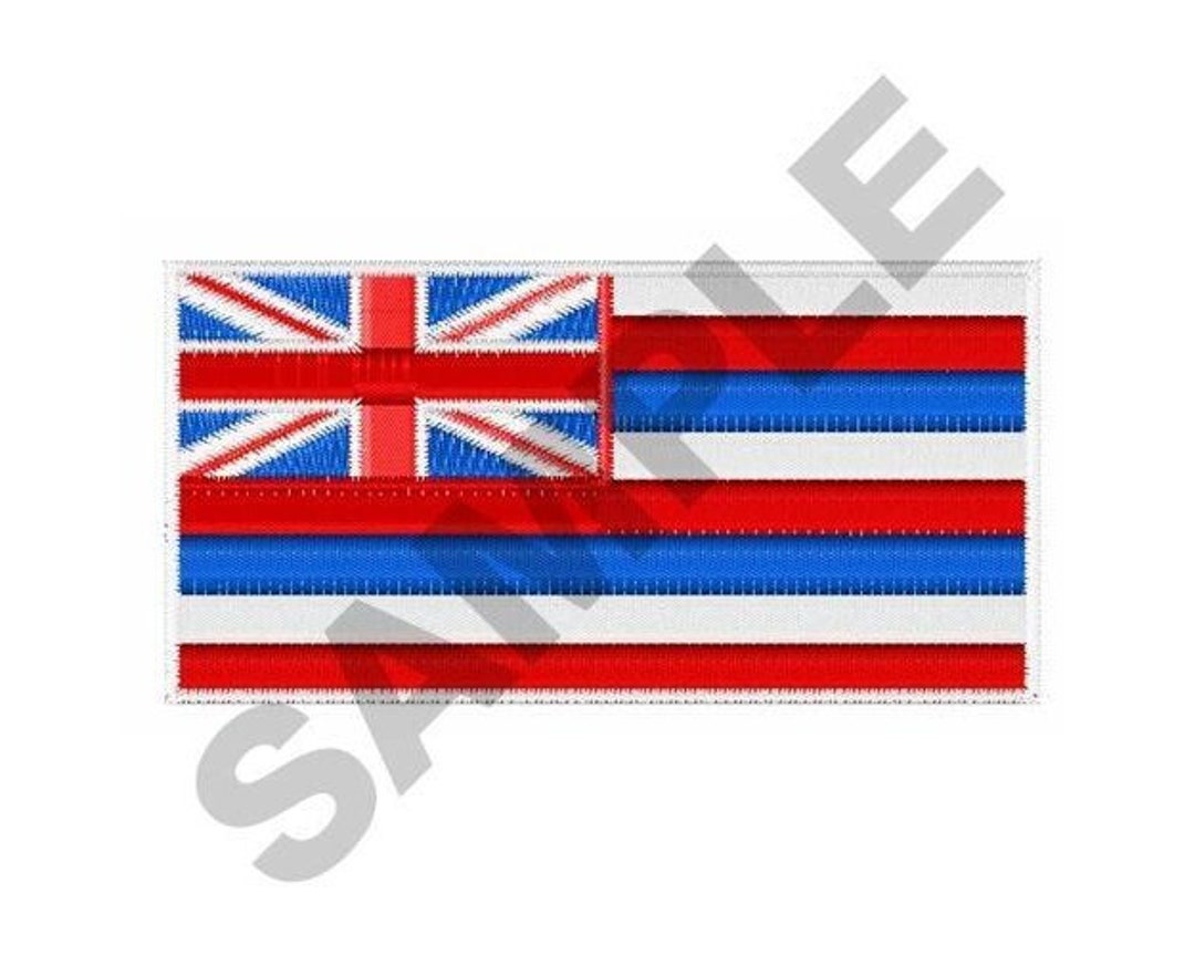 Hawaii Flag - Machine Embroidery Design - Etsy