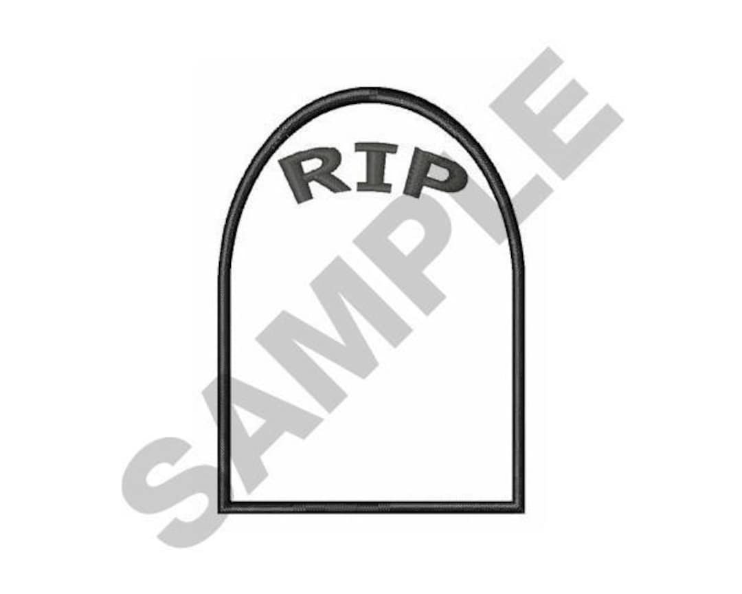 Tombstone Rip - Machine Embroidery Design - Etsy