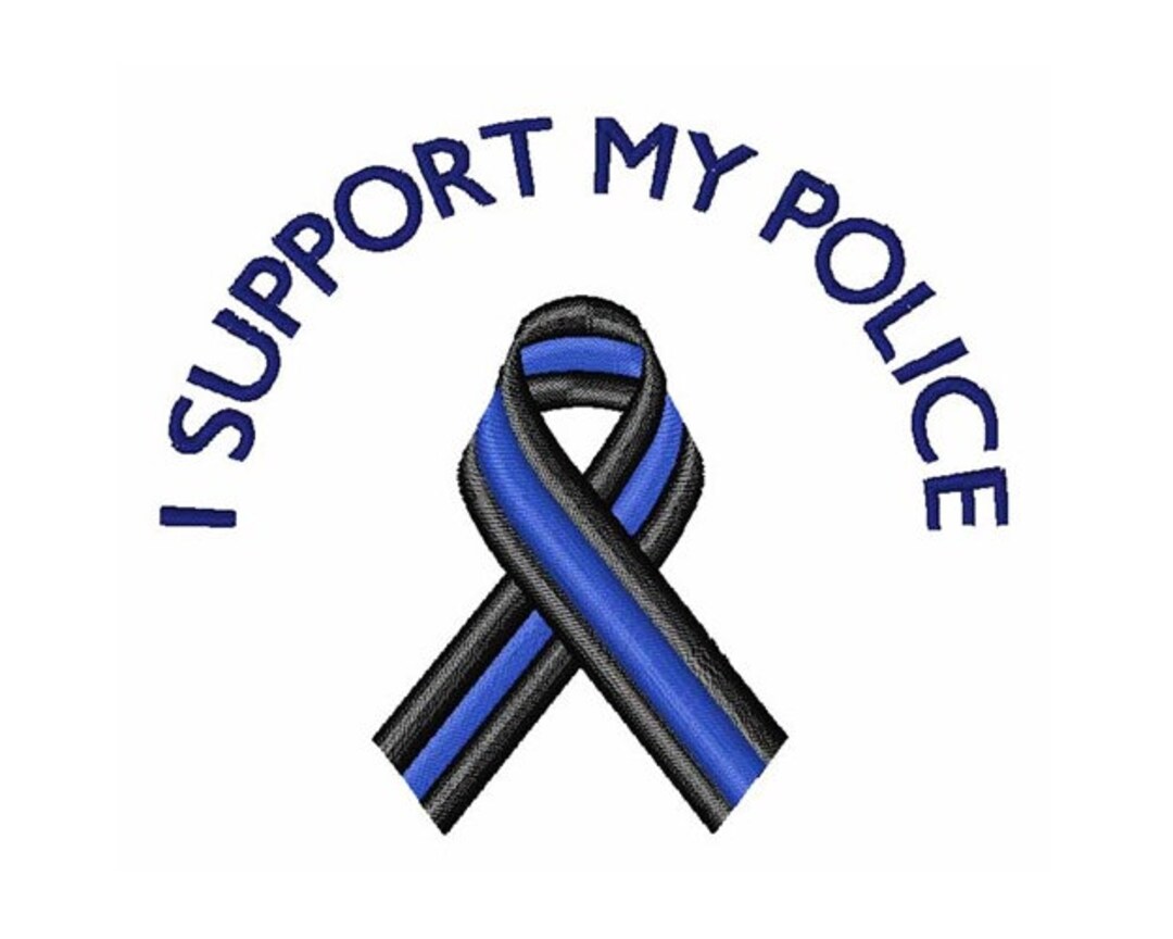 I Support My Police Machine Embroidery Design - Etsy
