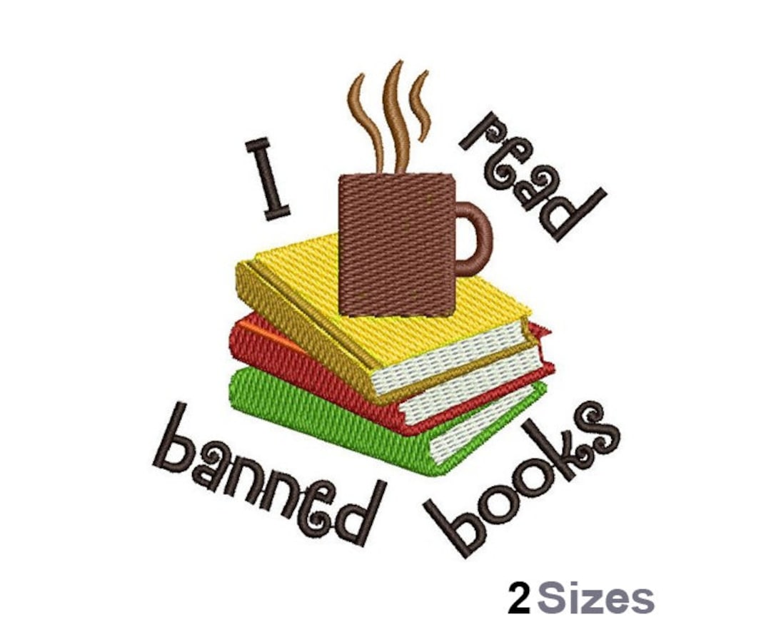 Banned Books - Machine Embroidery Design - 2 Sizes - Etsy