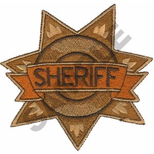 Sheriff Badge - Machine Embroidery Design - Etsy