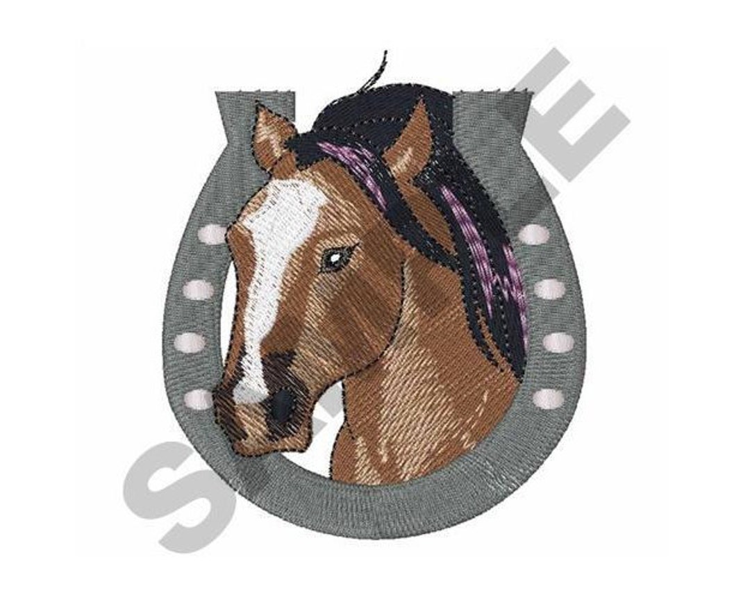 Horse and Horseshoe Machine Embroidery Design - Etsy