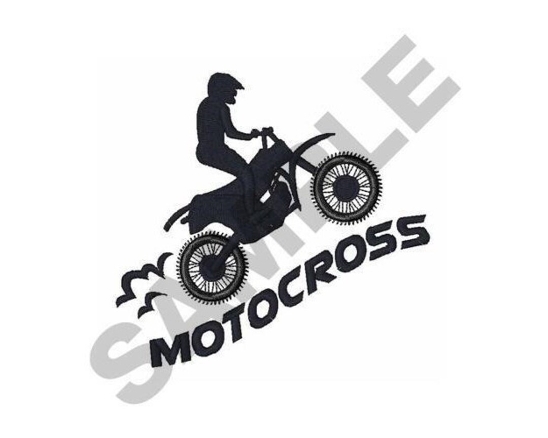 Motocross Machine Embroidery Design - Etsy