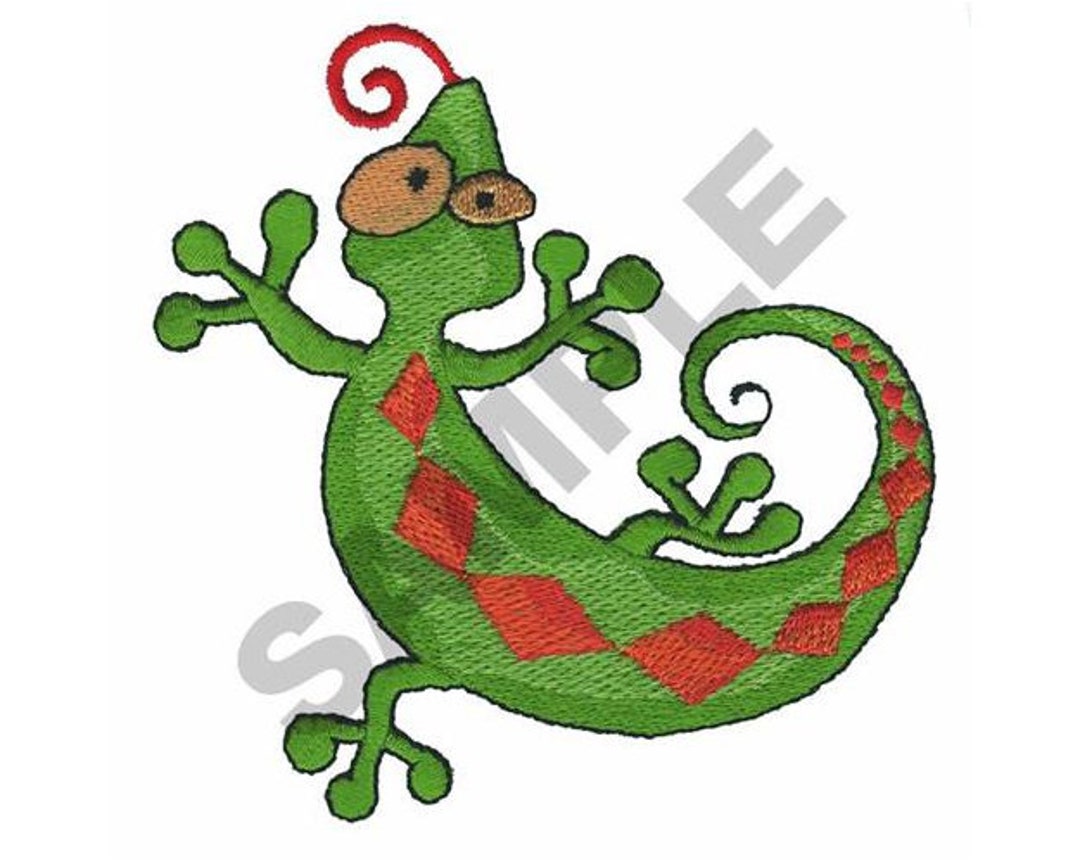 Crazy Gecko - Machine Embroidery Design - Etsy