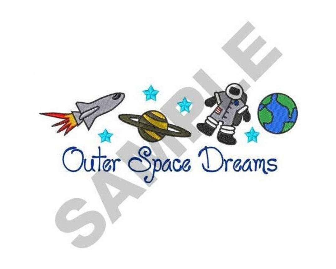 Outer Space Dreams Machine Embroidery Design - Etsy