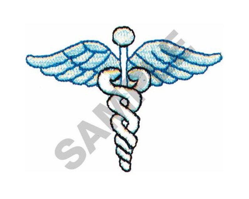 Caduceus Machine Embroidery Design - Etsy