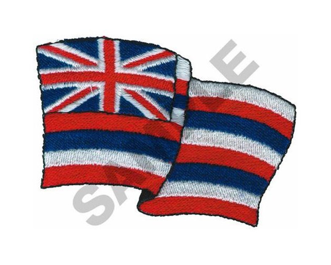 Hawaiian Flag - Machine Embroidery Design - Etsy